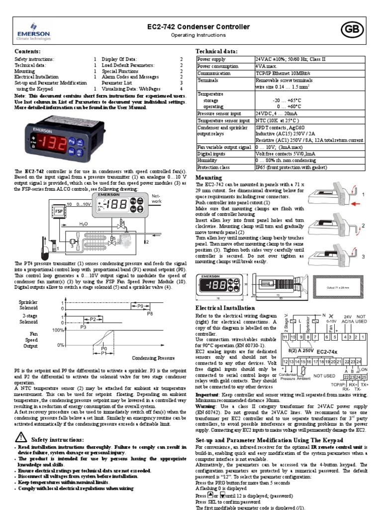EC2-742 Condenser Controller | PDF | Ip Address | Port (Computer Networking)