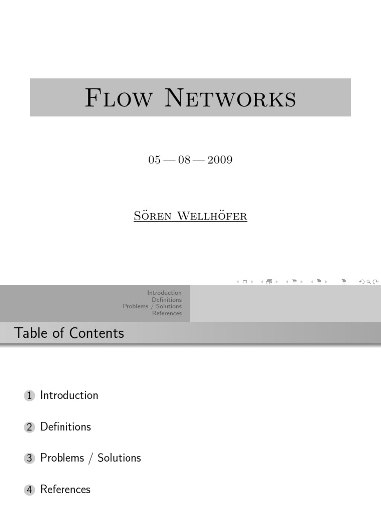 Flow Networks | PDF | Operations Research | Algorithms And Data Structures