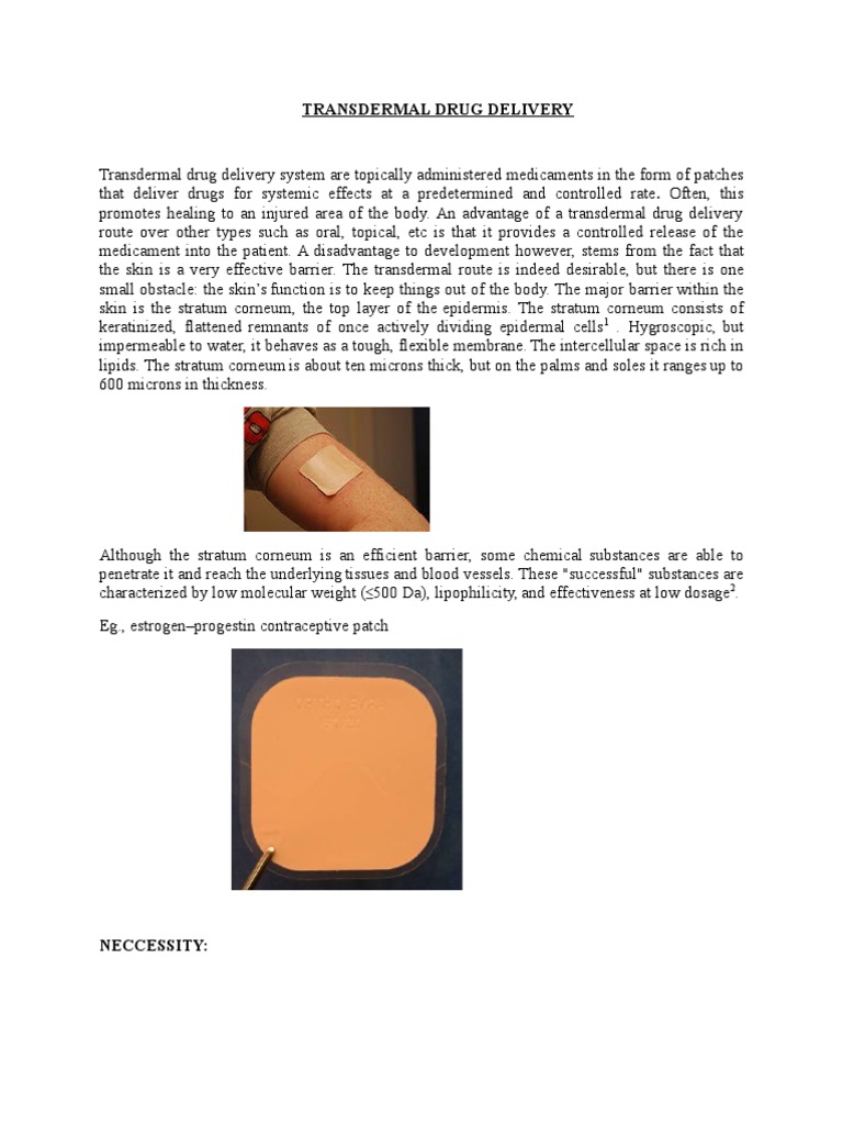 Transdermal Drug Delivery | Epidermis | Topical Medication