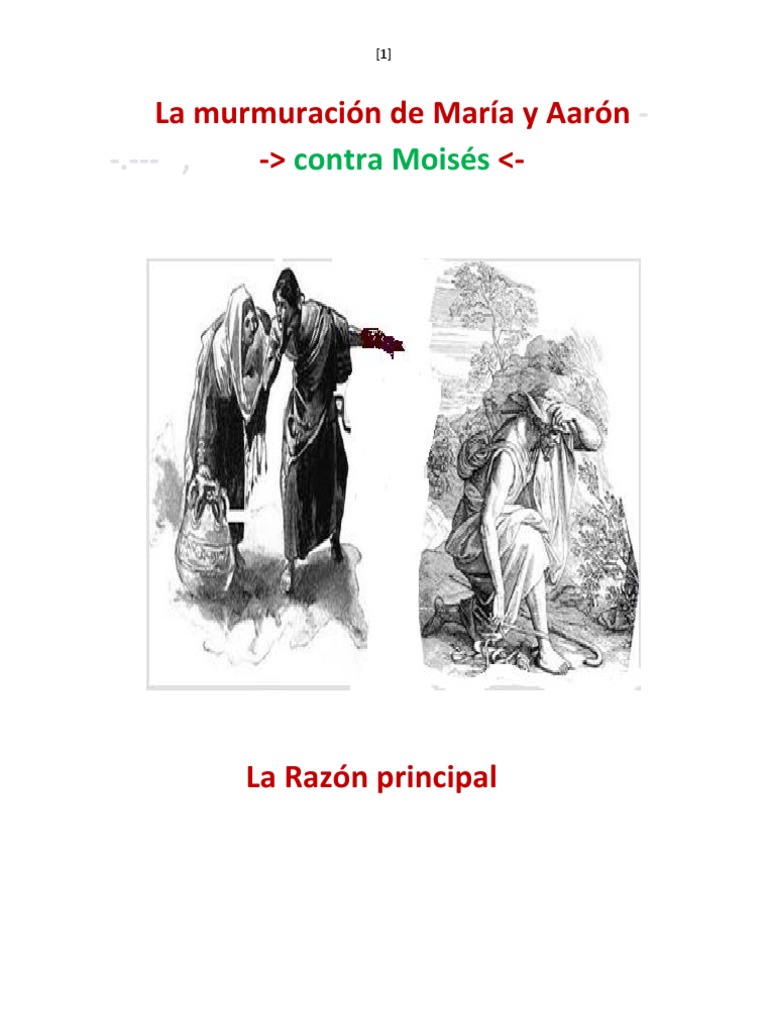 La Murmuración de Maria y Aarón Contra Moises | PDF | Aaron | Moisés