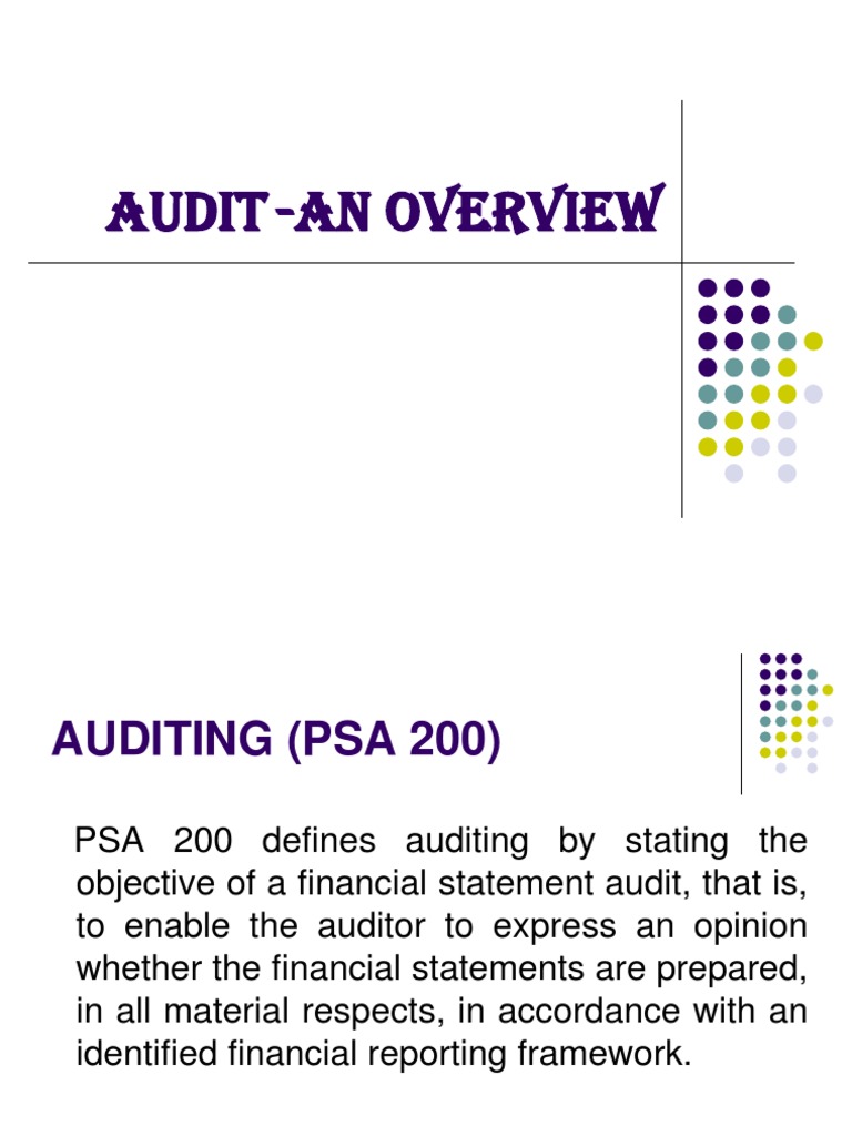 Auditing Overview Powerpoint | Audit | Financial Audit