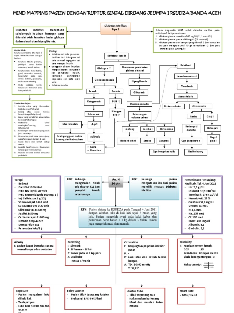 Mind Map Diabetes Mellitus Tipe 2 | PDF