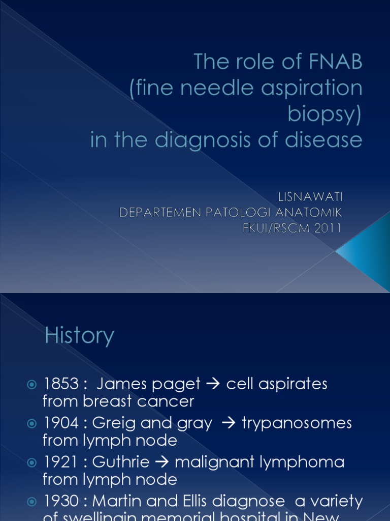 The Role of FNAB (Fine Needle Aspiration | Neoplasms | Pathology