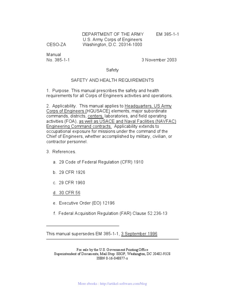 Safety and Health Requirements | Download Free PDF | United States Army ...