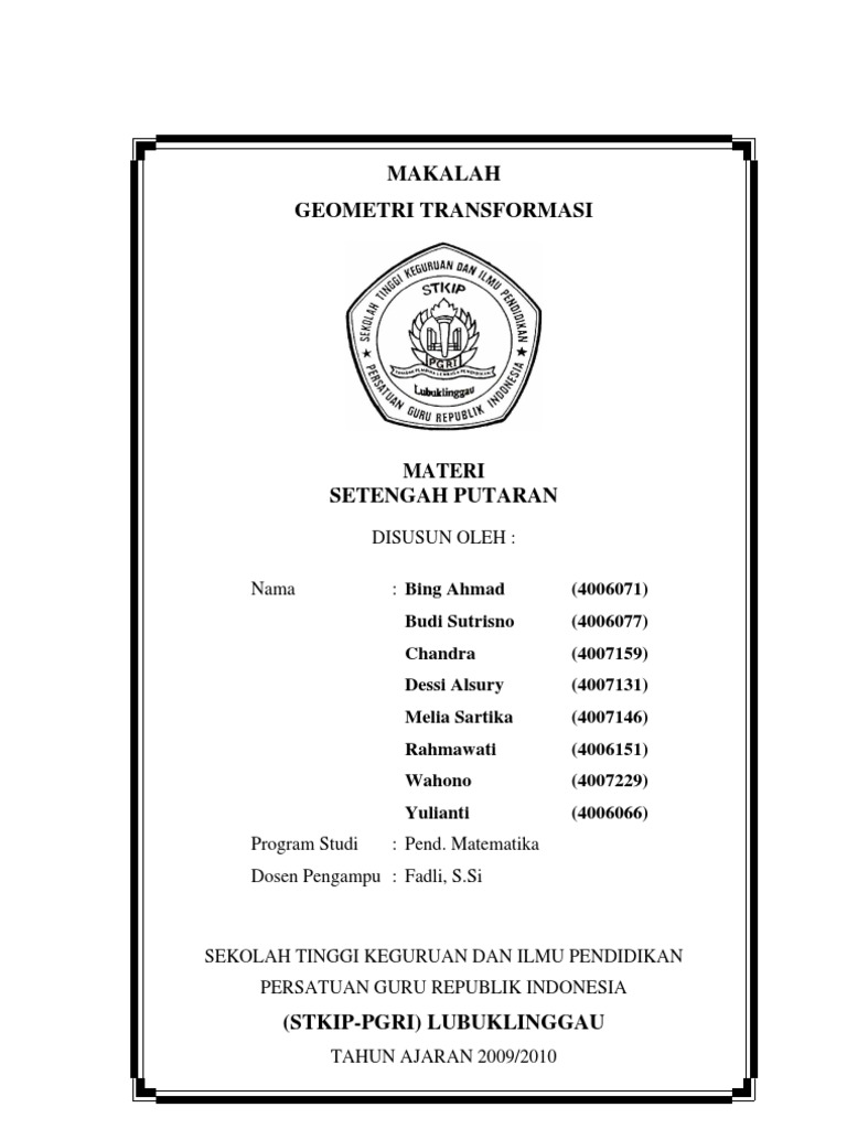 Geometri Transformasi: Setengah Putaran | PDF