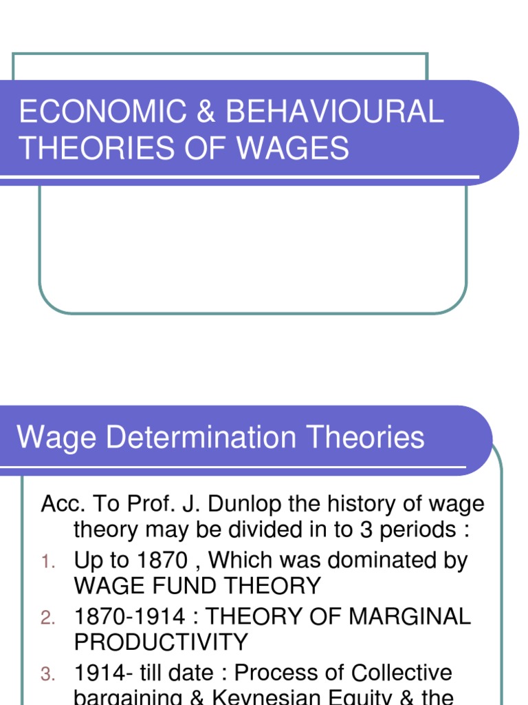 WAGES PPT | Labour Economics | Wage