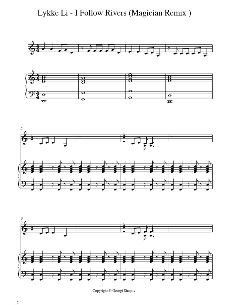 Lykke Li - I Follow Rivers Magician Remix | PDF