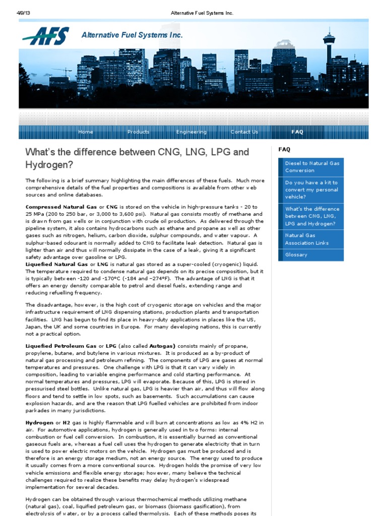 Alternative Fuel Systems Inc | PDF | Liquefied Petroleum Gas | Natural Gas