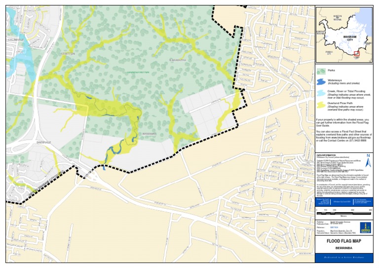 Flooding Berrinba Flood Flag Map | PDF | Water And The Environment ...