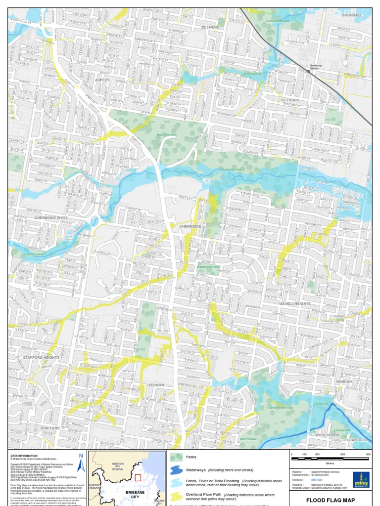 Flooding Chermside Flood Flag Map | PDF | Geomatics | Geography