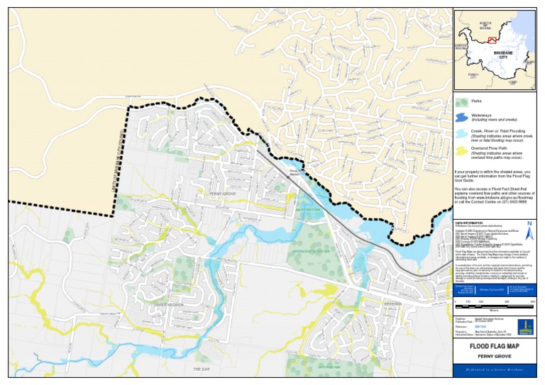 Flooding Ferny Grove Flood Flag Map | PDF | Infographics | Navigation
