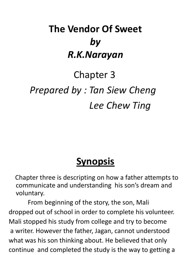 The Vendor of Sweet-Chapter Three