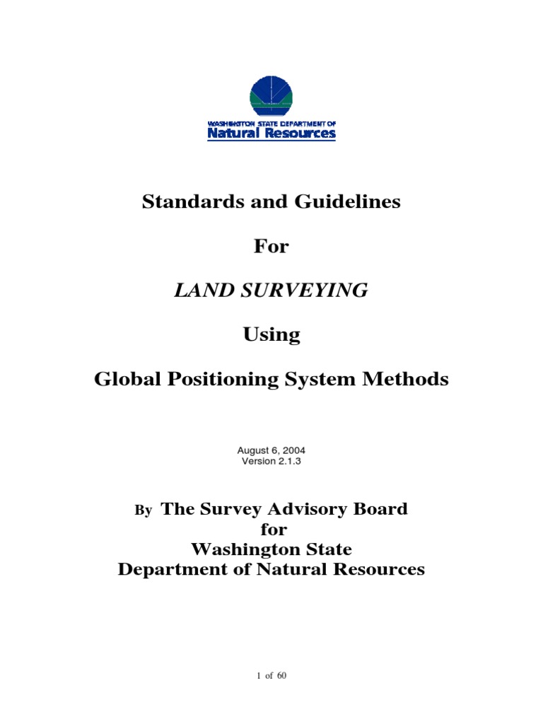 Standards and Guidelines For Land Surveying Using GPS Ver 2.1.3 | PDF ...