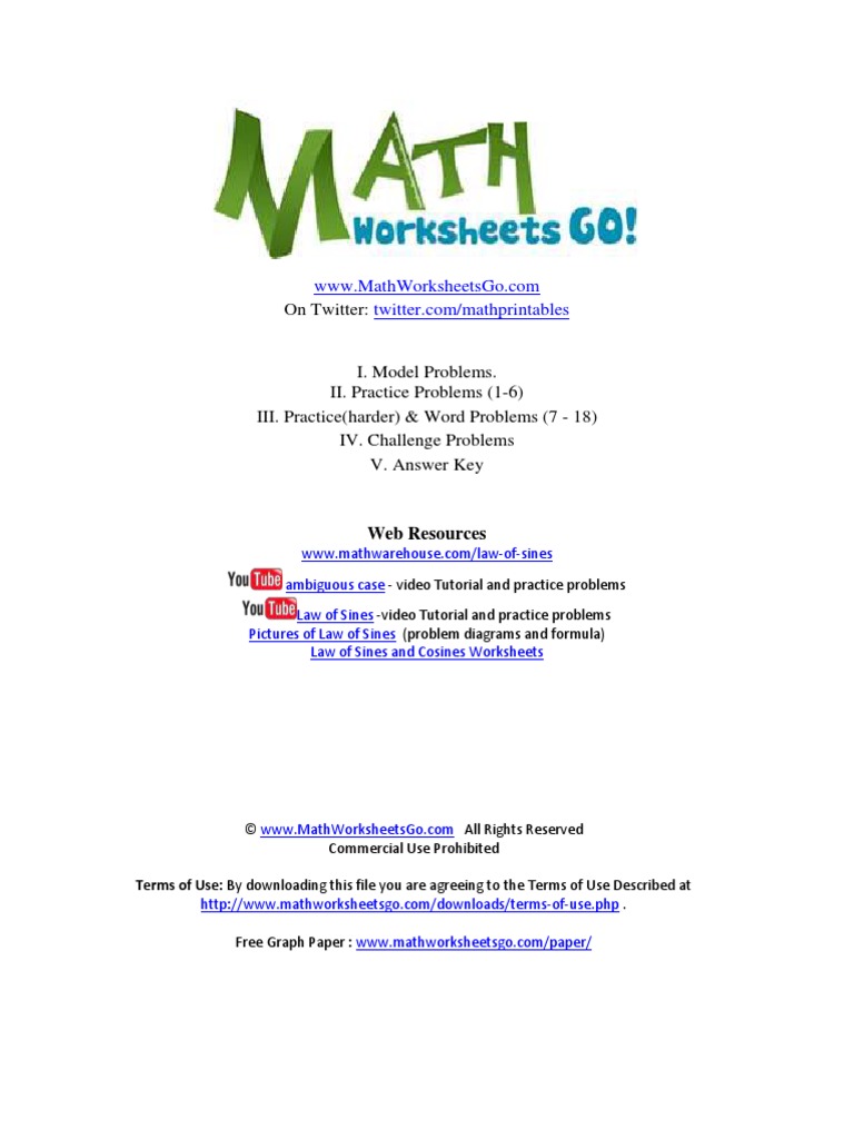 Law of Sines - Ambiguous Case | PDF | Trigonometric Functions | Angle
