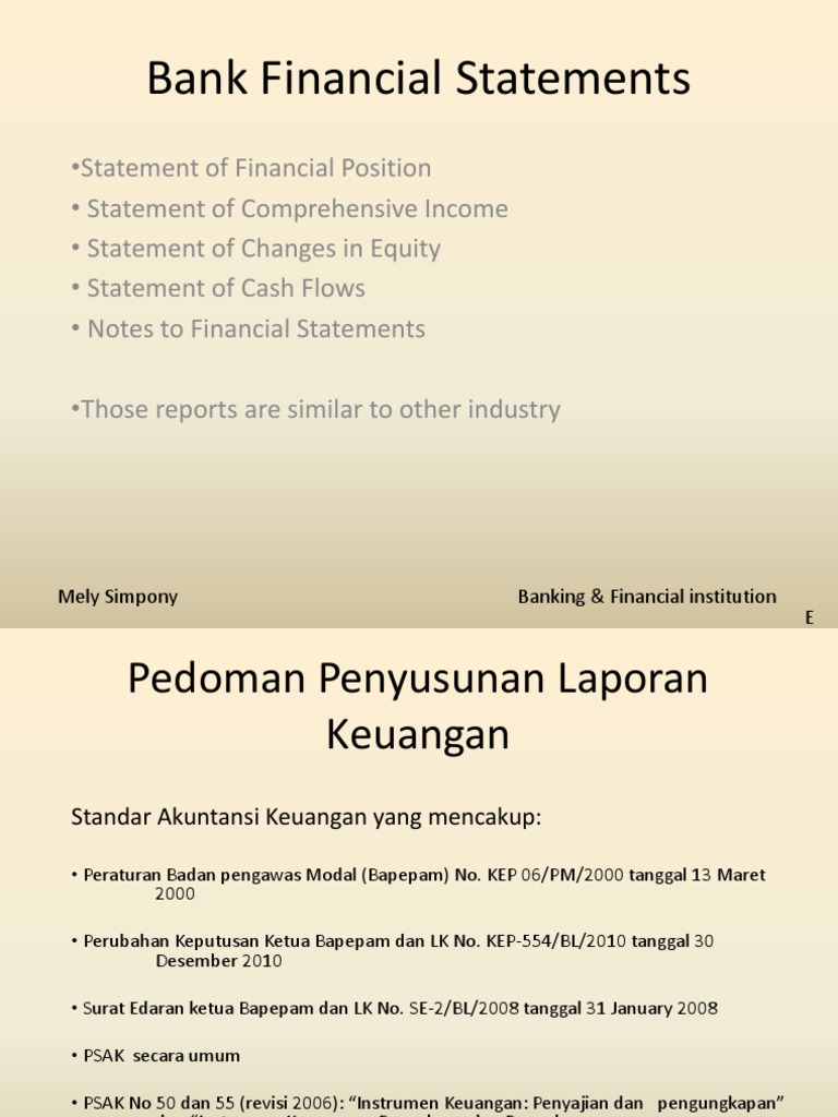 Bank Financial Statements: Mely Simpony Banking & Financial Institution ...