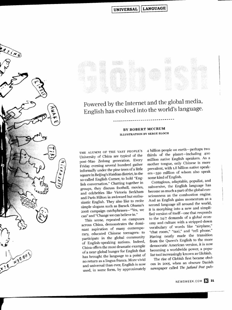 Newsweek Globish | PDF | English Language | Linguistics