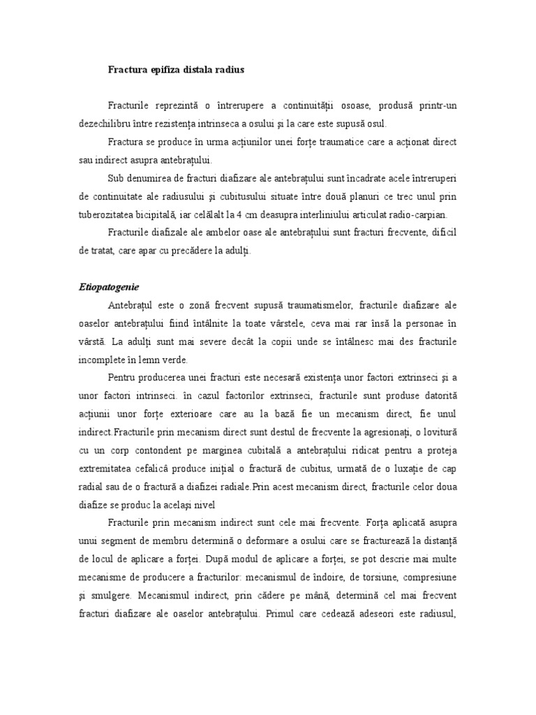 Fractura Epifiza Distala Radius | PDF