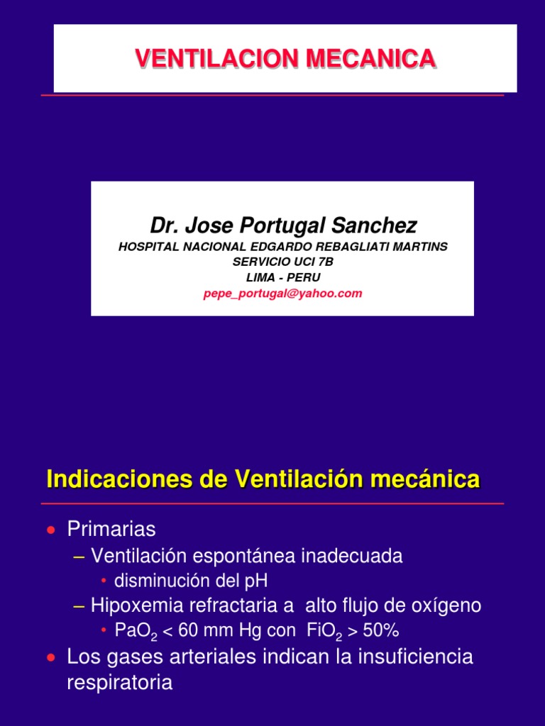 Guía sobre indicaciones y modalidades de ventilación mecánica | PDF | Sistema respiratorio ...