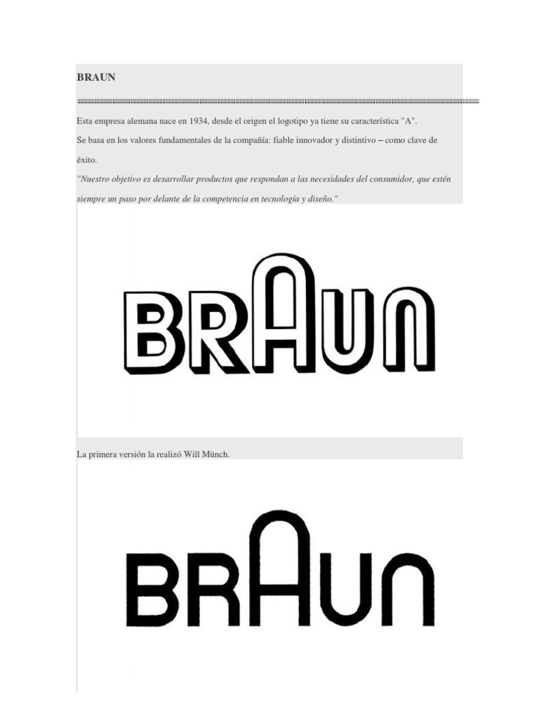 Historia y Diseño de la Marca Braun | PDF | Diseño gráfico | Diseño
