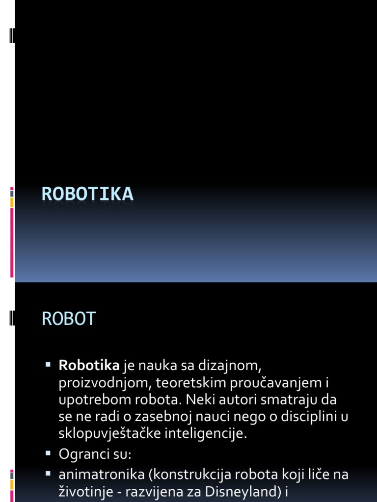 Robotika prezentacija