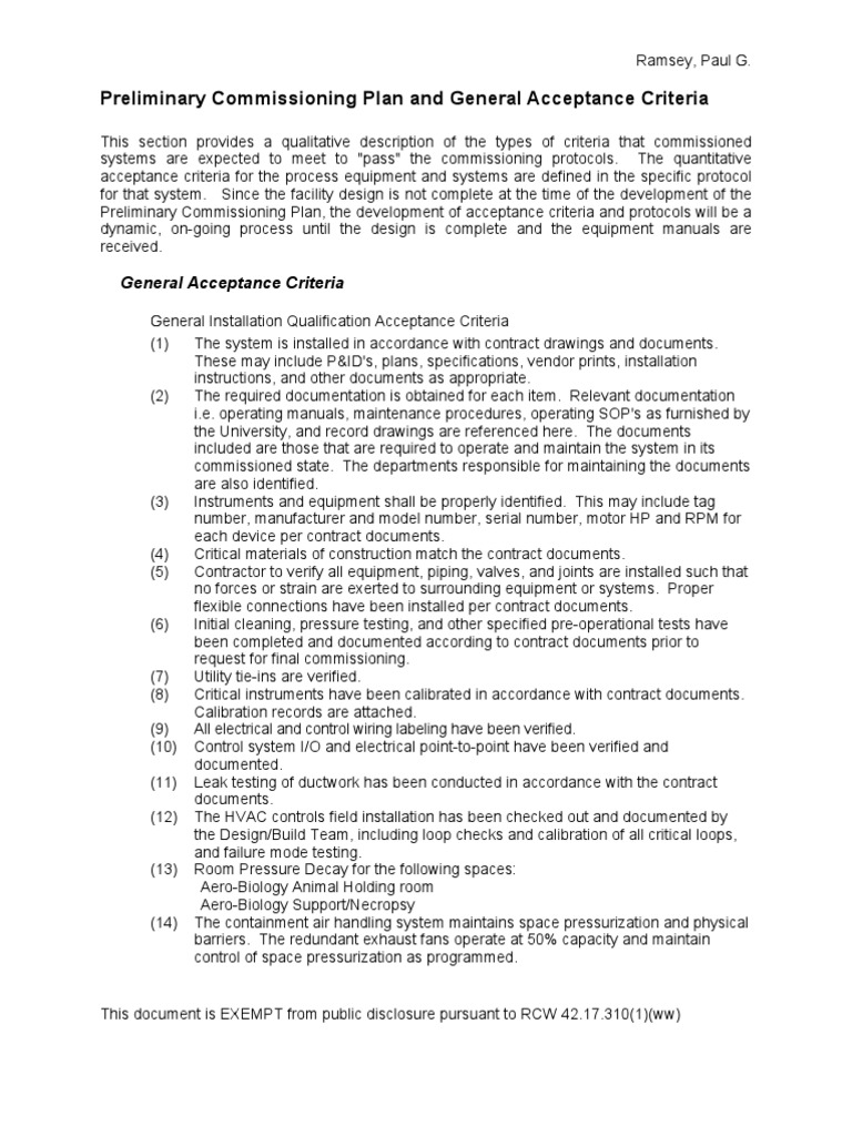 Commissioning Plan | PDF | Building Automation | Hvac