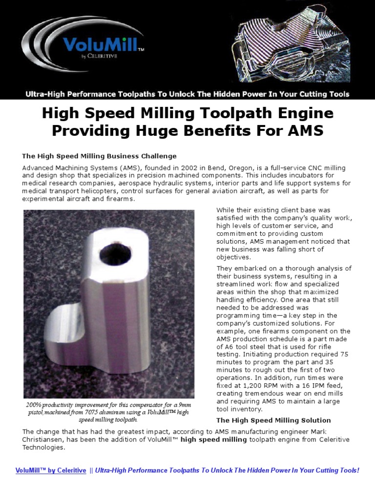 AMS Case Study For High Speed Milling | PDF | Machine Tool | Machining
