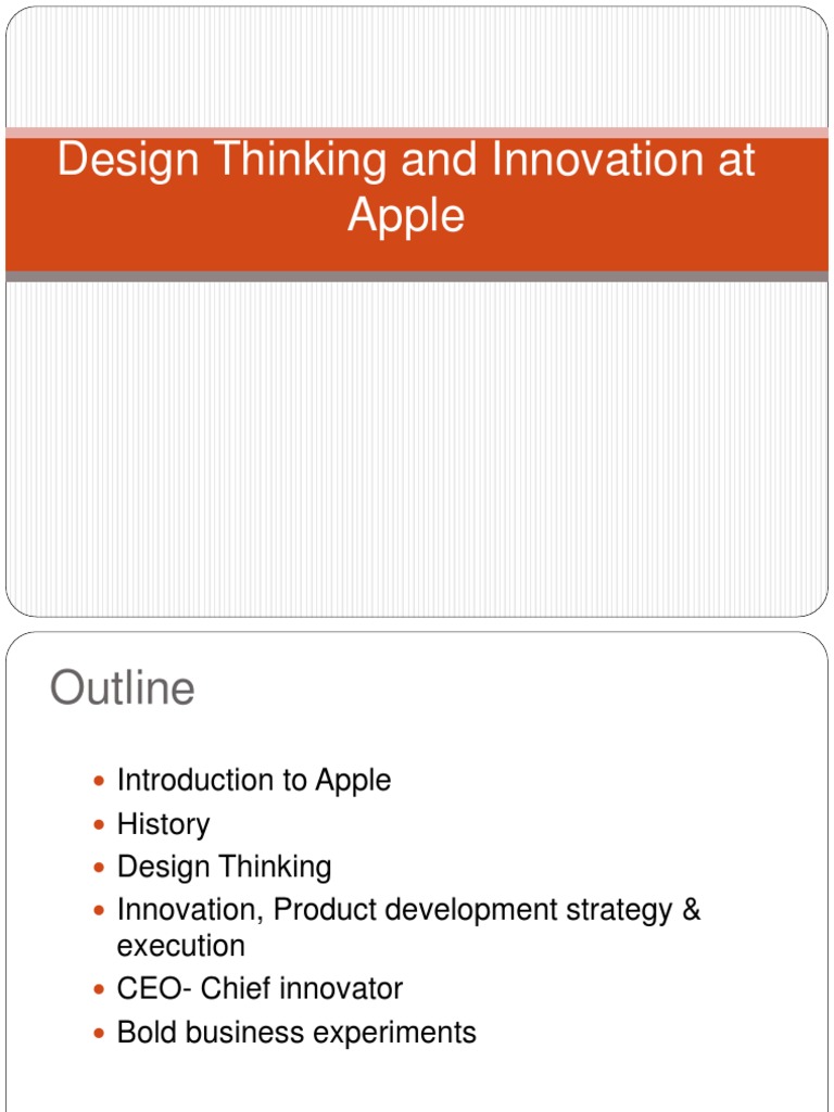Apple: Design Thinking & Innovation Insights | PDF | Apple Inc. | I Pod