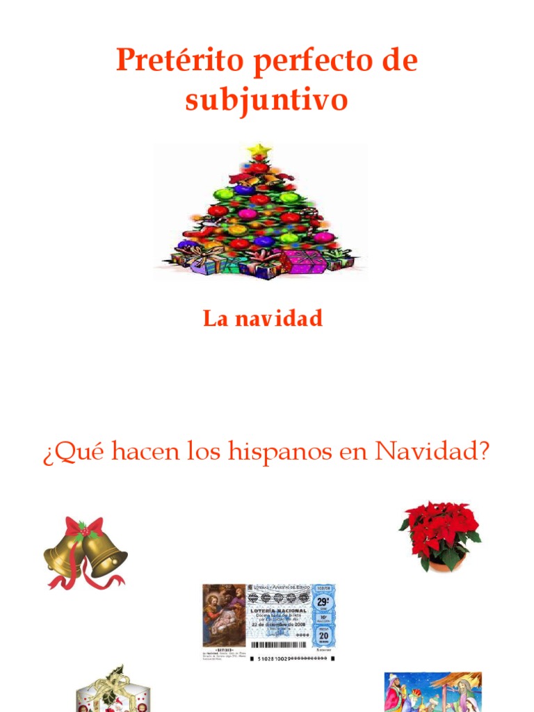 Pretérito Perfecto de Subjuntivo - Navidad | PDF | Navidad | Verbo