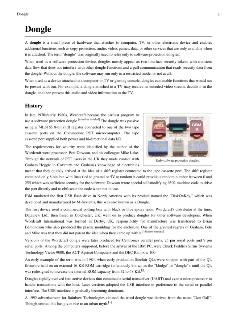 Dongle PDF | PDF | Computer Data | Software