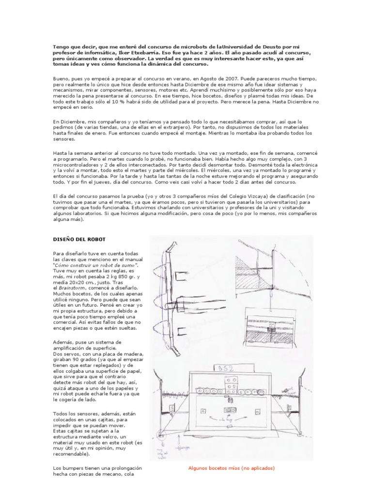 Como Hacer Un Robot Sumo | PDF | Robot | Robótica