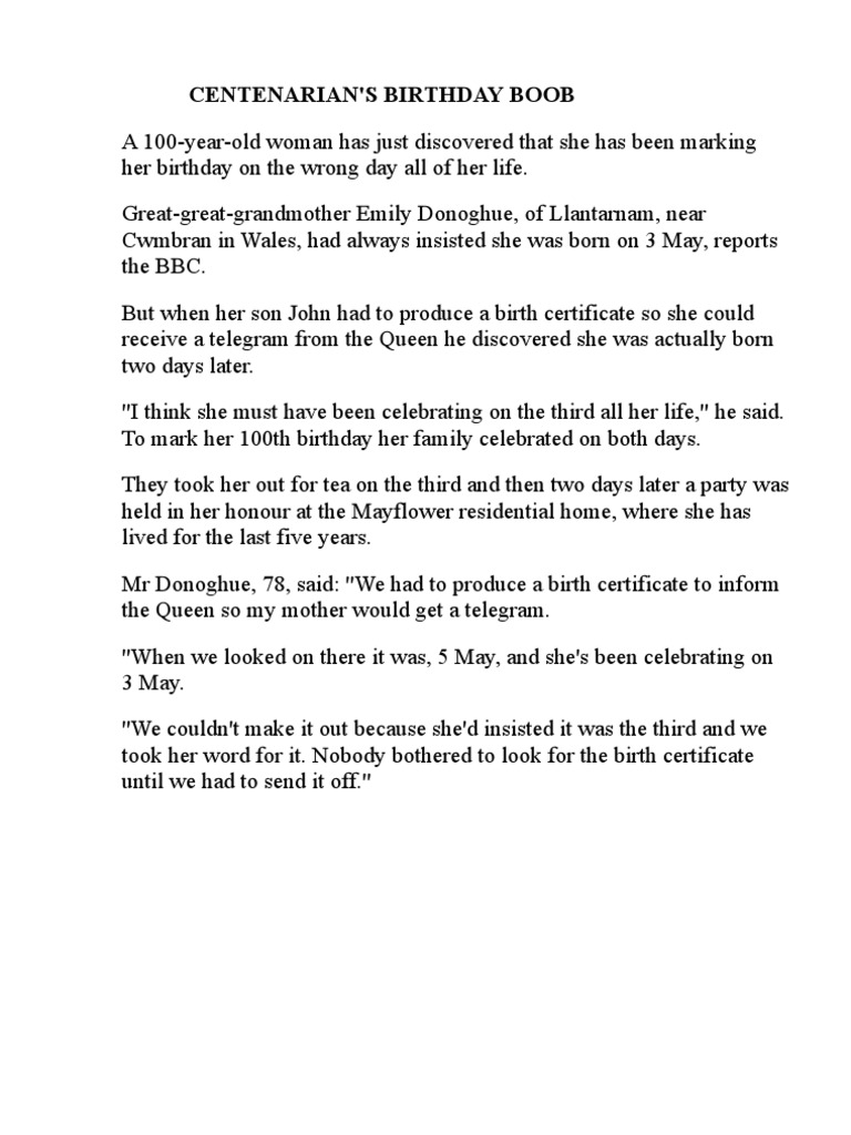 Birthday | PDF | Travel