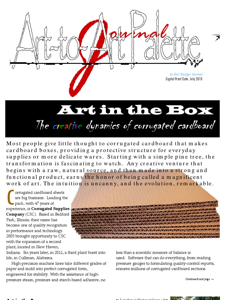 Art in The Box - The Creative Dynamics of Corrugated Cardboard PDF ...