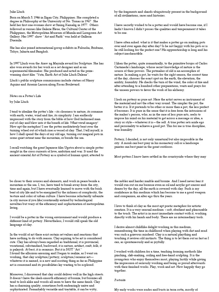 Julie Lluch | PDF | Pottery | Sculpture