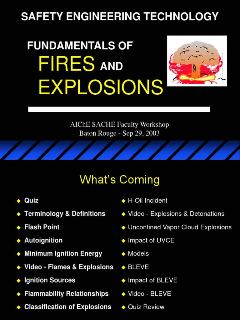 Fundamentals of Fires and Explosions | PDF | Explosion | Flammability