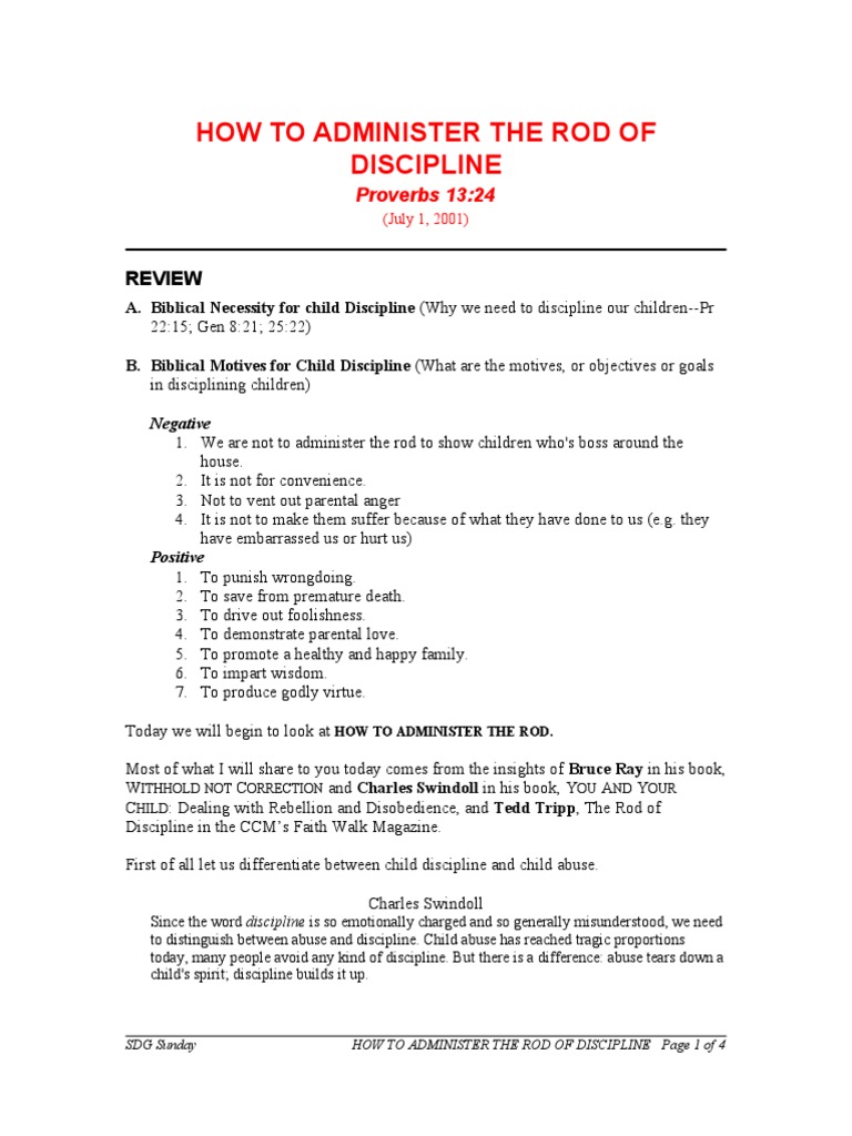 03 How To Administer The Rod of Discipline (Part1) | PDF | Spanking ...