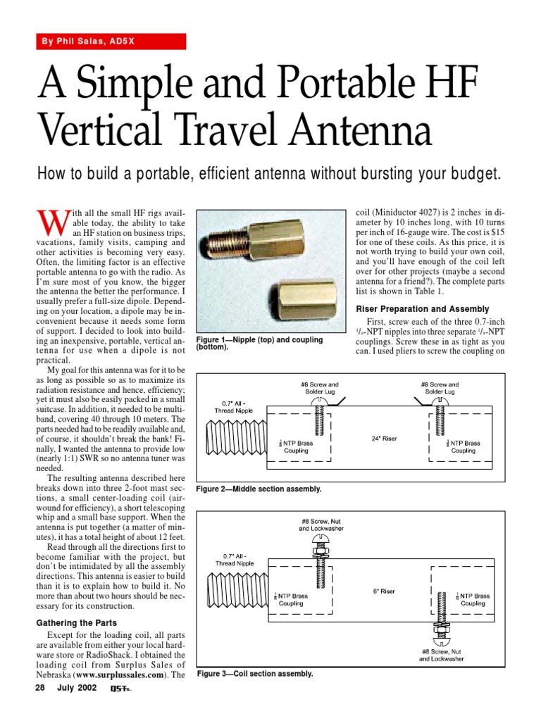 Travel Antenna | PDF | Electrical Connector | Screw