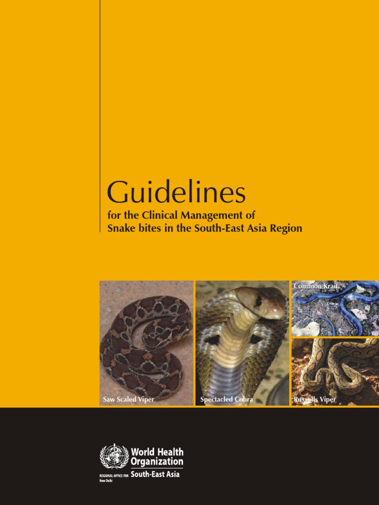 Snake Bite Management Guidelines | PDF | Squamata | Snake