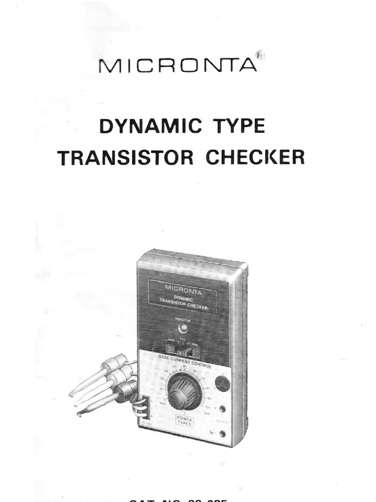 Micronta Dynamic Transistor Checker | PDF