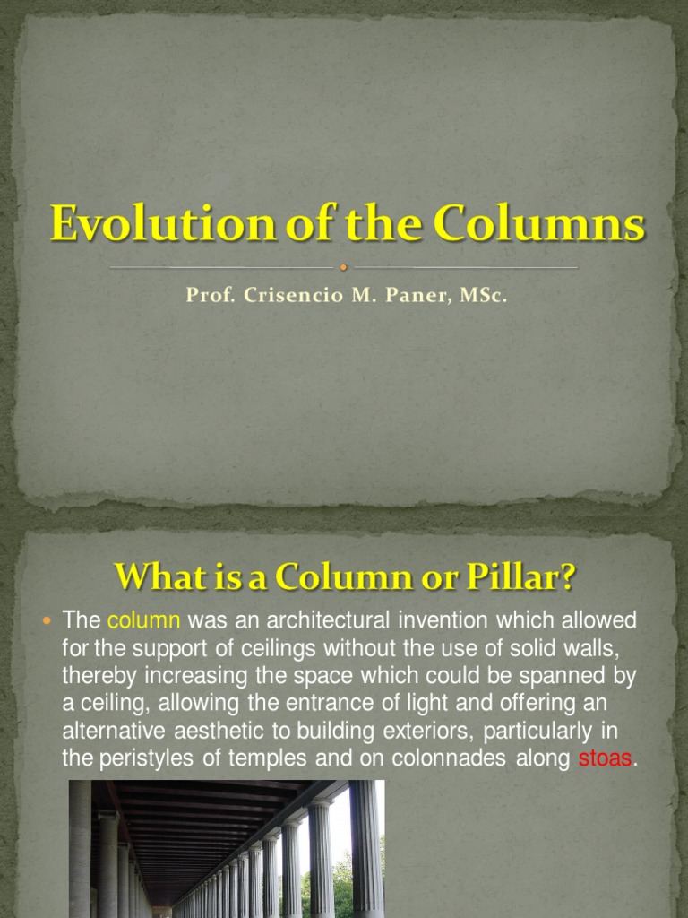 Evolution of The Columns | PDF | Column | Architectural Elements