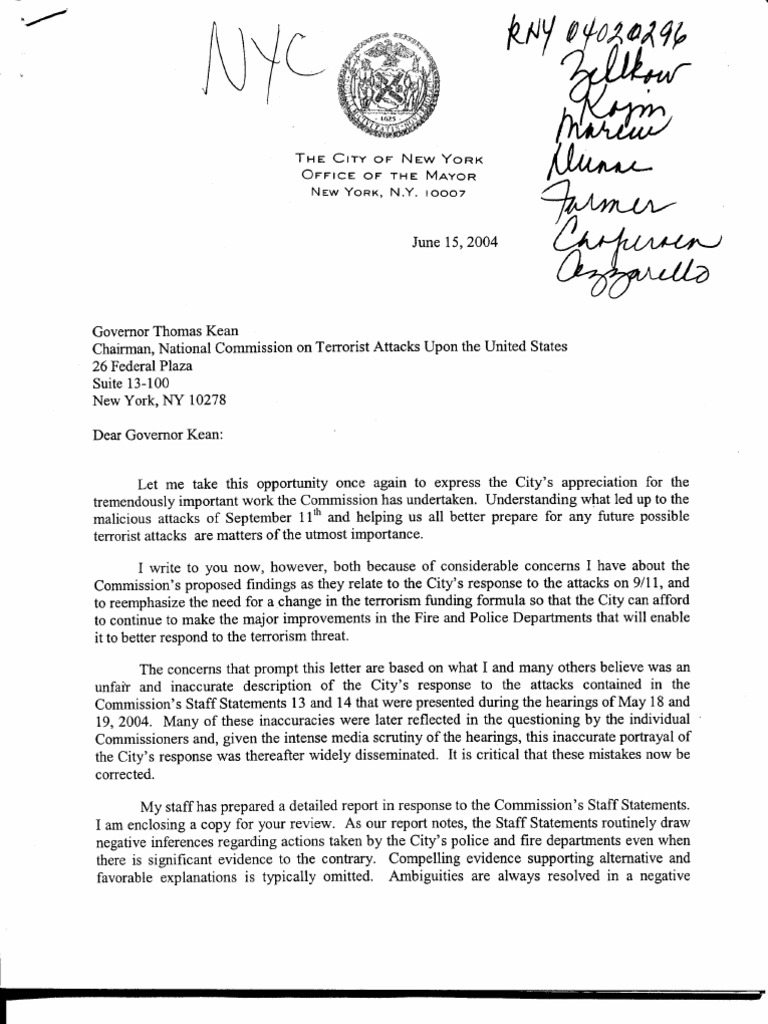 DM B5 New York City FDR - Letter From Bloomberg and NYC Comments On ...