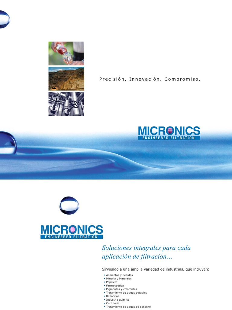 Micronics Brochure-Spanish PDF | PDF | Filtración | Textiles