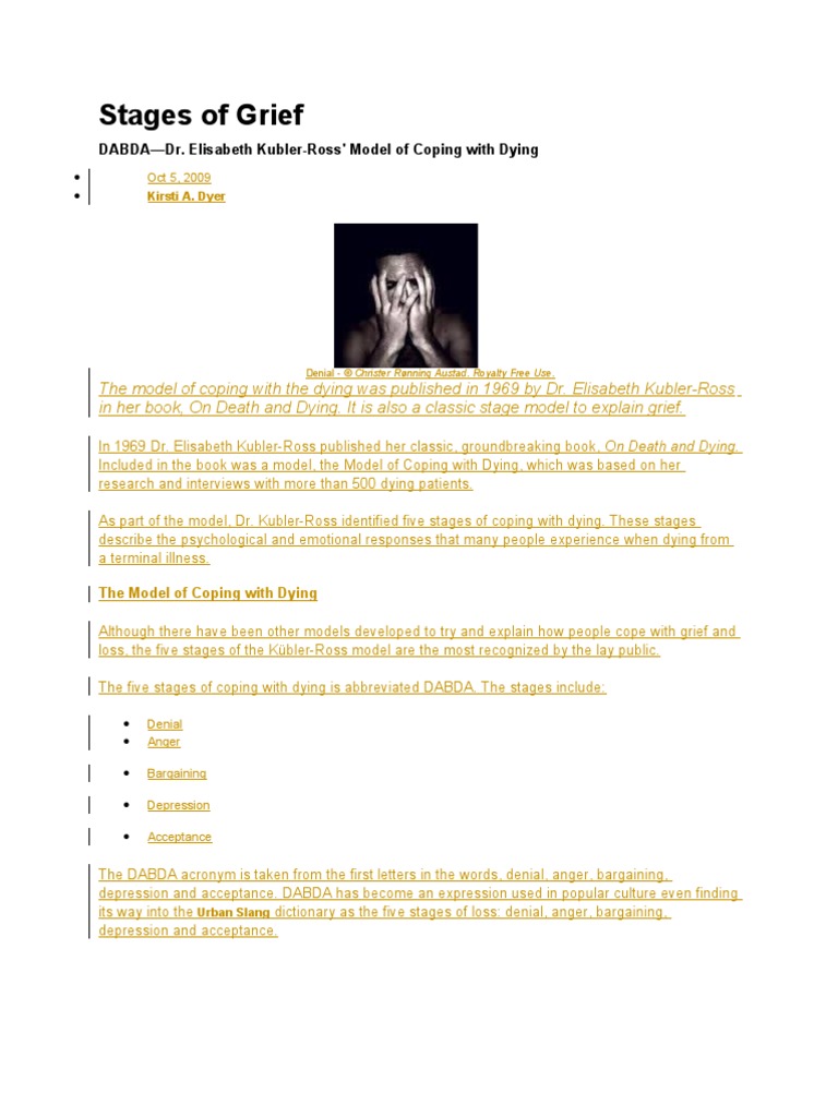 Stages of Grief | PDF | Kübler Ross Model | Grief