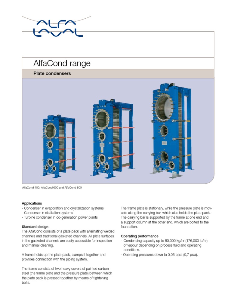 Alfa Cond | PDF | Heat Exchanger | Chemistry
