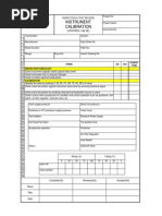 Ip Control Valve Calibration Form | PDF | Valve | Calibration