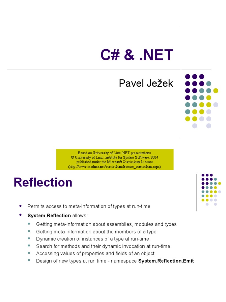 Csharpsummer Reflection Pdf Class Computer Programming C Sharp Programming Language 