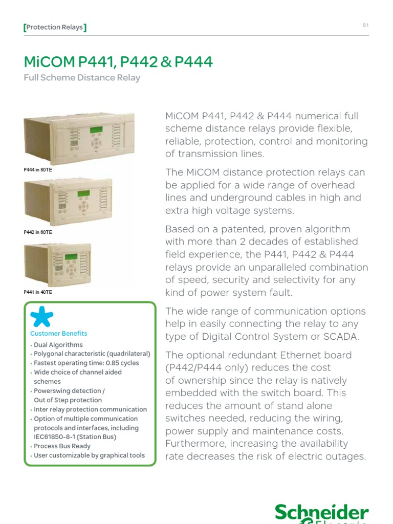 MiCOM P44X | PDF | Relay | Electrical Impedance