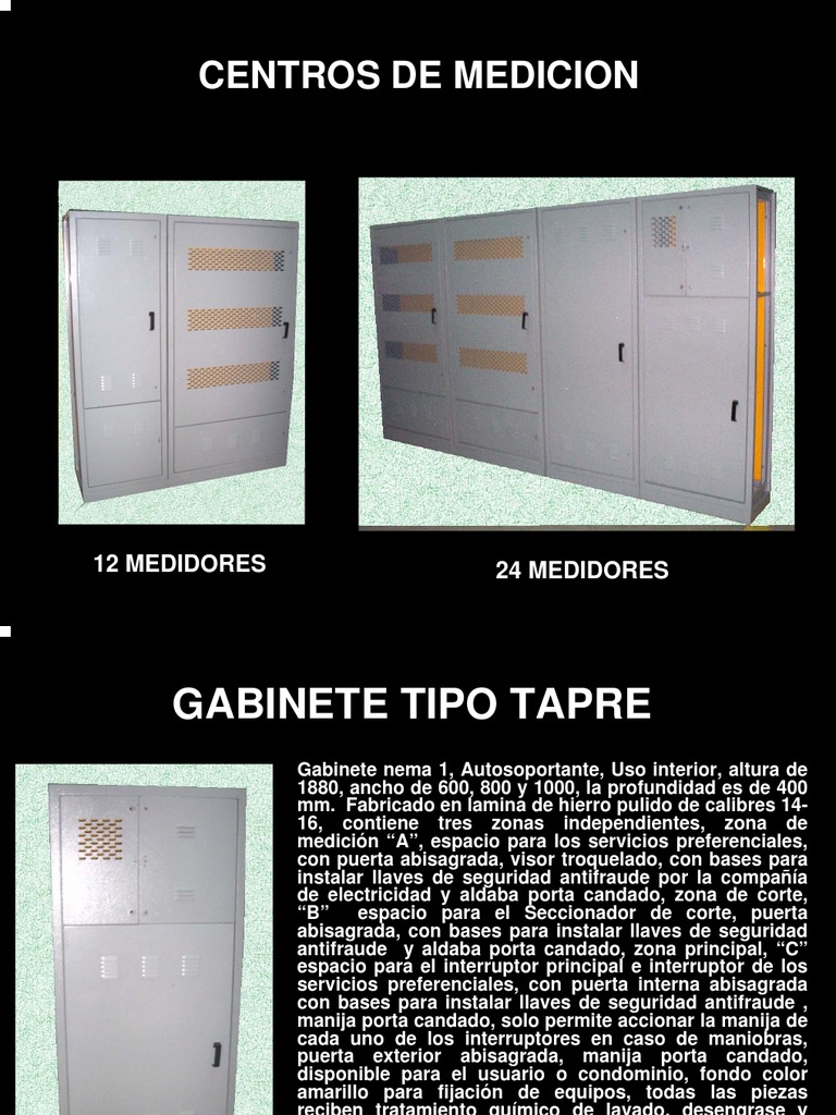 Gabinetes para Centros de Medición Eléctrica | PDF | Science | Ingeniería