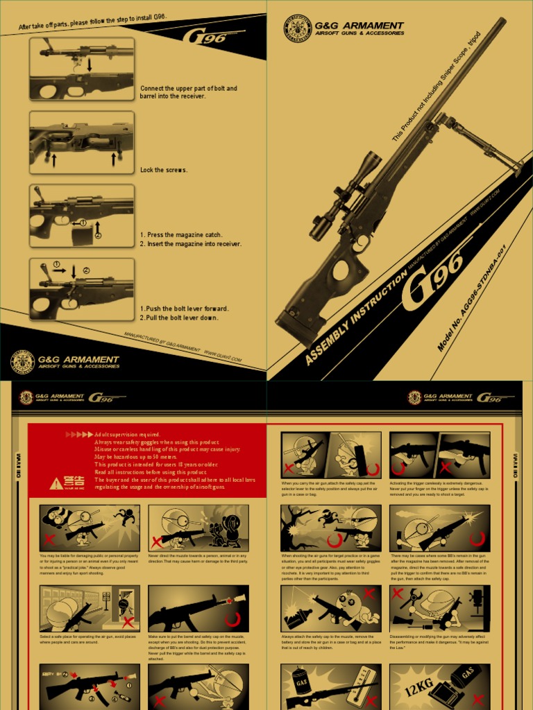 G96 Manual | PDF | Trigger (Firearms) | Screw