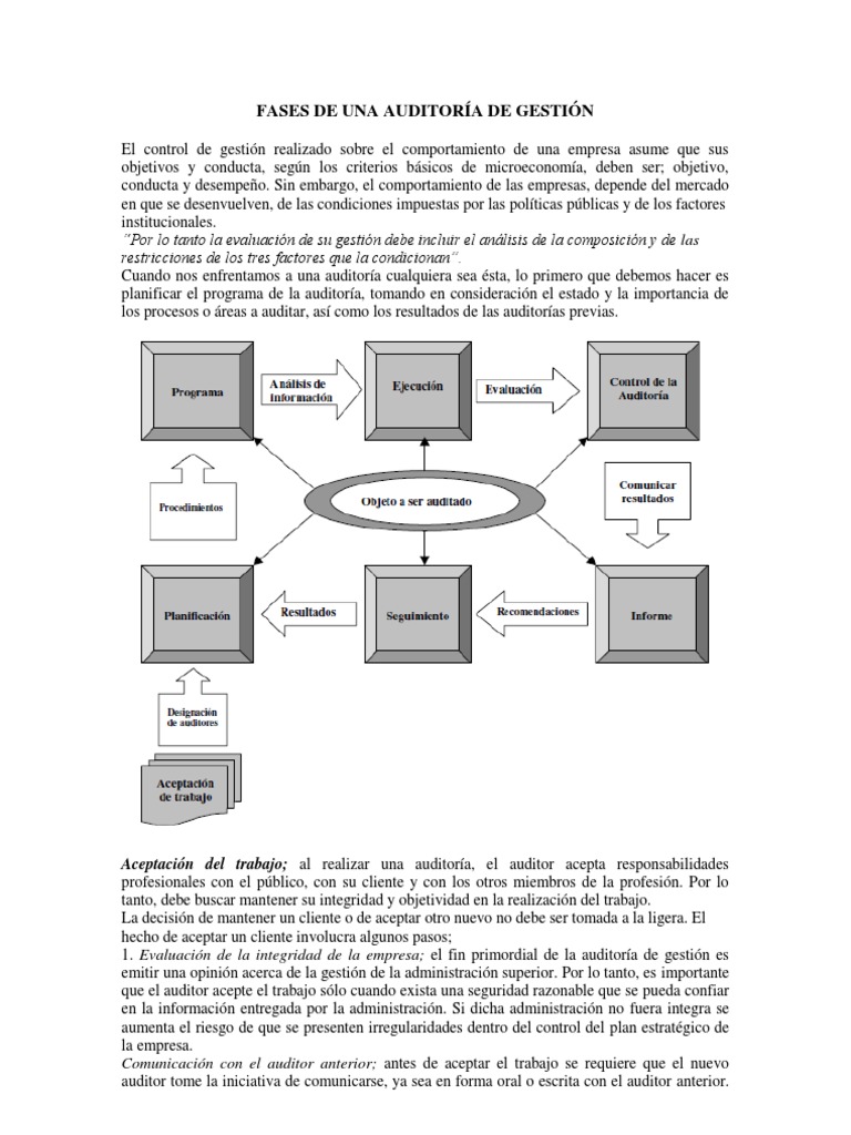 FASES DE UNA AUDITORÍA DE GESTIÓN