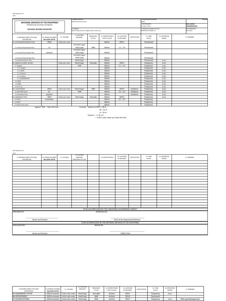 NAP National Archives Philippines Inventory Report Hahay | PDF | Business